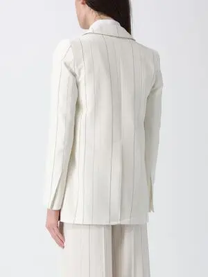 SEMICOUTURE Striped Single Breasted Blazer