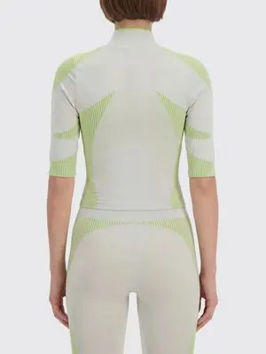 Casablanca Stretch Technical Fabric Sports Top With High Neck And Half Zip