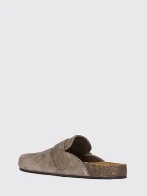 Tory Burch Mellow Suede Mules With Double T Logo - Camel