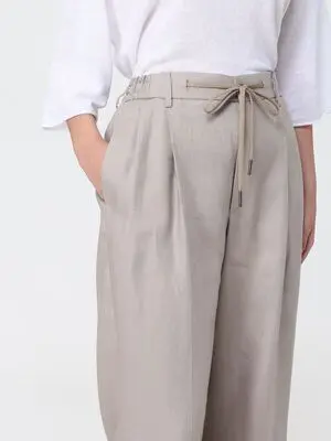 Tagliatore Linen Wide-leg Trousers - Grey