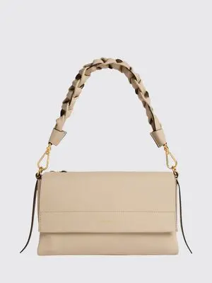 COCCINELLE Shoulder Bag With Braided Handle - Beige