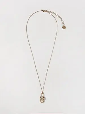 FERRAGAMO Tone Pendant Necklace With Crystal Embellishments - Gold