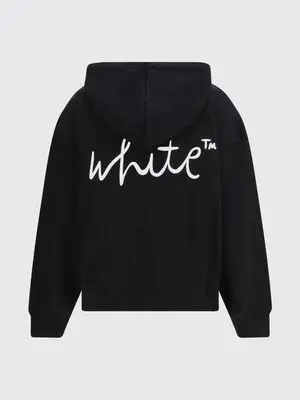 Off-White Cotton Hoodie With Logo