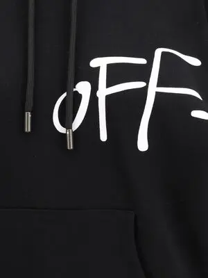 Off-White Cotton Hoodie With Logo
