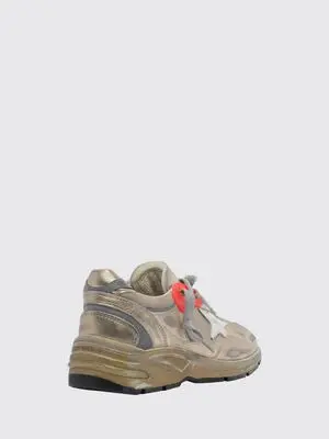 GOLDEN GOOSE Dad Star Sneakers In Mesh And Laminated Leather - Silver
