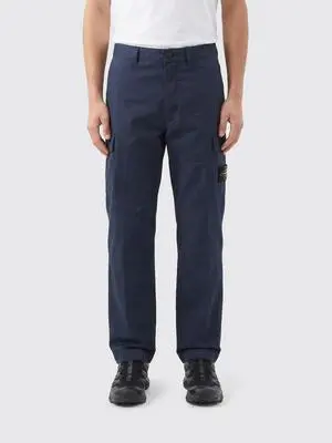 Stone Island Stretch Cotton Cargo Pants - Navy
