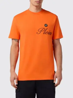 Philipp Plein Cotton T-shirt With Logo - Orange