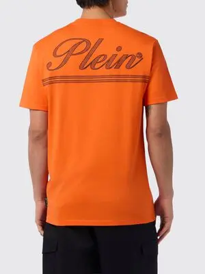 Philipp Plein Cotton T-shirt With Logo - Orange