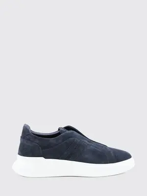 Hogan H580 Suede Slip-on Sneakers With Chunky Sole - Blue
