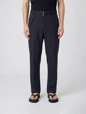 Sacai Belted Pinstriped Cotton Tailored Trousers