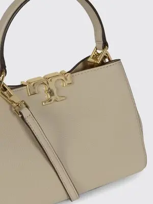 Tory Burch Eleonora Mini Pebbled Leather Handbag - Grey