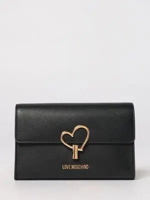 Moschino Faux Leather Bag With Heart - Black
