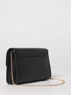 Moschino Faux Leather Crossbody Bag With Heart Detail - Black