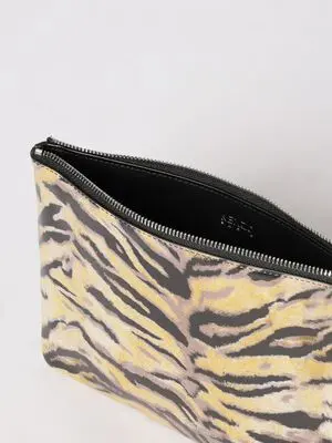 Kenzo Tiger Animal Print Leather Clutch