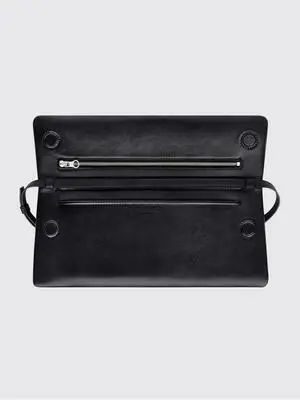 COURREGES Cuff Leather Shoulder Bag With Adjustable Strap