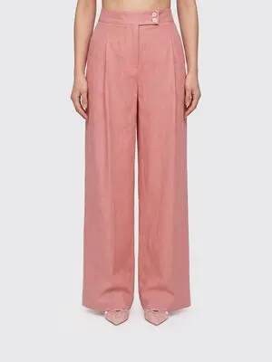 Eleventy Linen Palazzo Trousers - Red