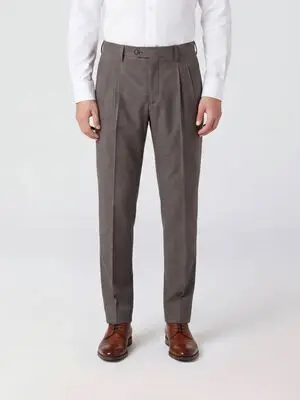 BRIGLIA 1949 Wool Chino Trousers - Brown