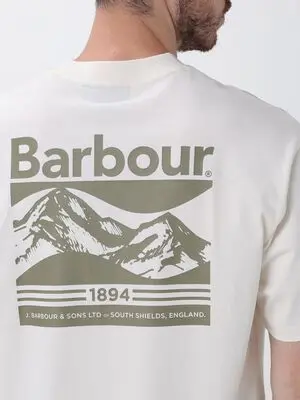 Barbour Cotton T-shirt With Logo And Graphic Print