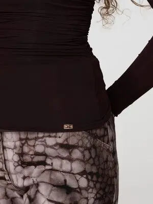 Elisabetta Franchi Stretch Viscose Cut Out Top