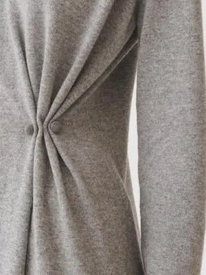 Fabiana Filippi Knit Dress With Draped Detail - Grey