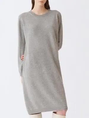 Fabiana Filippi Knit Dress With Draped Detail - Grey