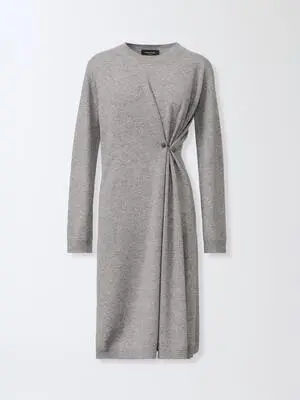Fabiana Filippi Knit Dress With Draped Detail - Grey