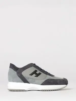 Hogan Interactive Mesh And Suede Sneakers - Black