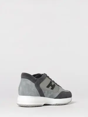Hogan Interactive Mesh And Suede Sneakers - Black