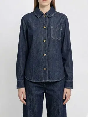 Max Mara Denim Shirt With Classic Collar