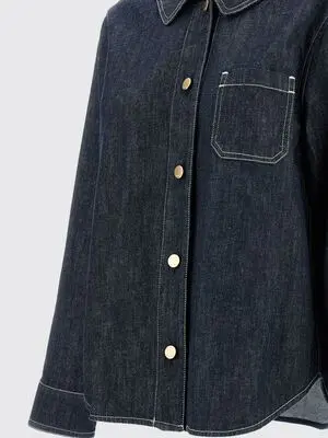 Max Mara Denim Shirt With Classic Collar