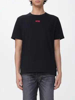 Gcds Cotton T-shirt With Logo - Black