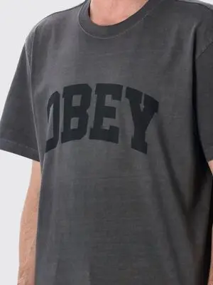 Obey Printed Cotton T-shirt - Grey