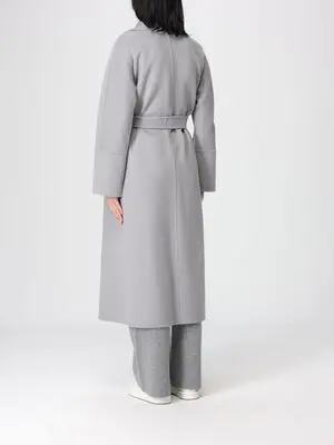 Max Mara Belted Wrap Coat - Blue