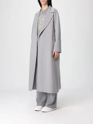 Max Mara Belted Wrap Coat - Blue