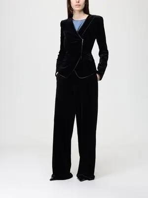 Emporio Armani Velvet Wide Leg Trousers