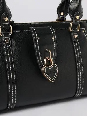 Liu Jo Grained Faux Leather Bag - Black