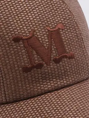 Max Mara Cotton Blend Baseball Cap With Embroidered Logo - Brown