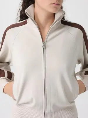 Pinko Zip-up Track Jacket With Striped Sleeves