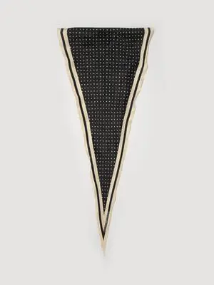 Emporio Armani Printed Silk Foulard - Black
