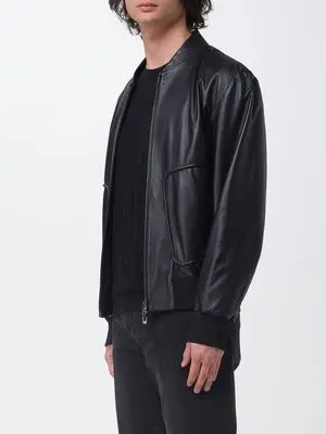 Emporio Armani Leather Bomber Jacket