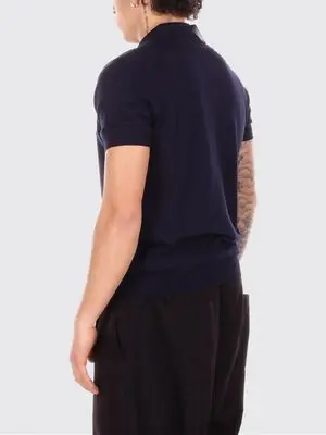 Tagliatore Cotton Knit Polo Shirt - Navy