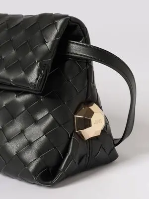 Liu Jo Riccy Bag In Woven Faux Leather - Black