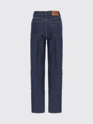ROTATE BY BIRGER CHRISTENSEN Denim Straight Jeans With Buttons
