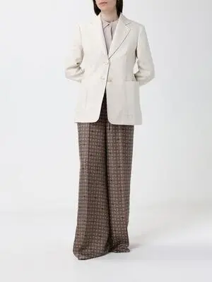 Max Mara Single-breasted Camel Wool Blazer - Natural