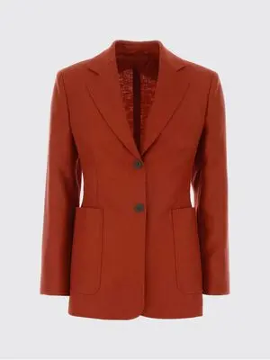 Max Mara Single-breasted Camel Drap Blazer - Red