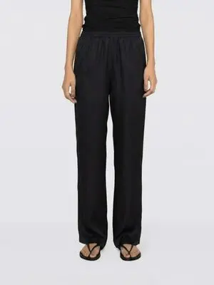 Loulou De Saison Satin Palazzo Trousers - Black