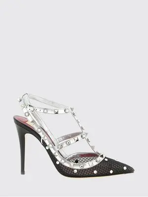 Valentino Garavani Rockstud Mesh And Leather Pumps With Rhinestones And Studs - Multicolor