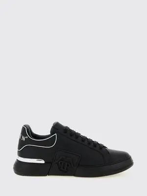 Philipp Plein Phantom Kick$ Leather Sneakers - Black