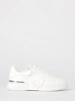 Philipp Plein Phantom Kick$ Leather Sneakers - White