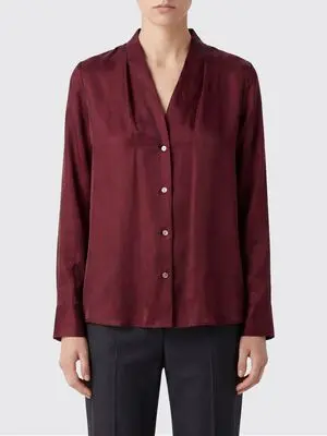 FORTE_FORTE Elegant Silk Shirt - Ruby